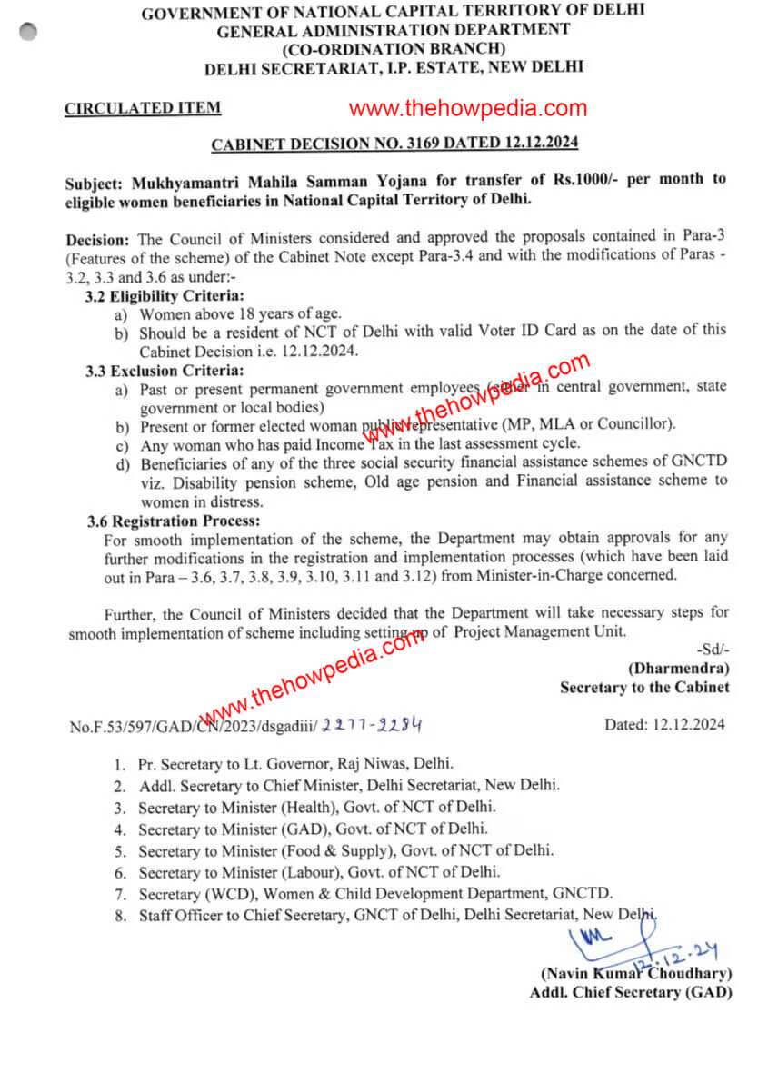 Mukhyamantri Mahila Samman Yojana Apply Online Delhi - Sarkari Yojana - TheHowPedia
